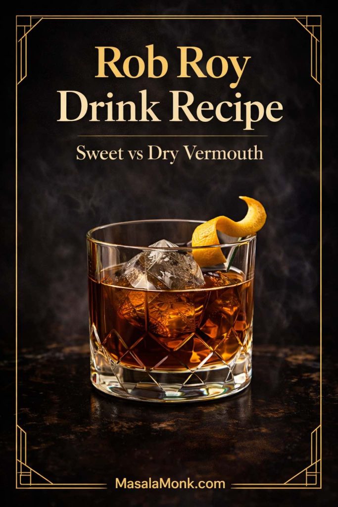 Rob Roy Recipe (Classic Cocktail Drink + Perfect + Dry + Sweet ...