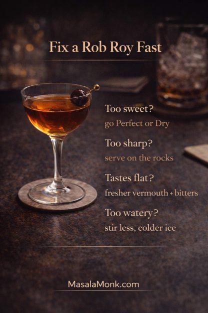 Rob Roy Recipe (Classic Cocktail Drink + Perfect + Dry + Sweet ...