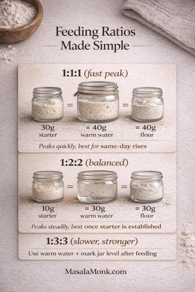 Sourdough Starter Recipe for Beginners: 7-Day Method + Fixes | Masala Monk