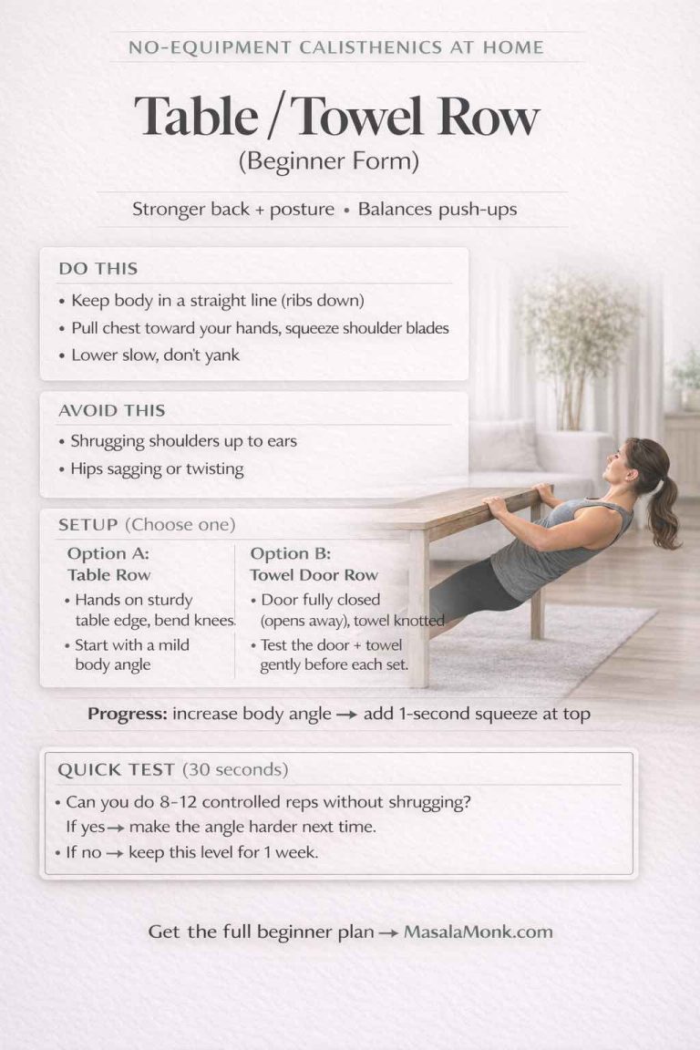 No Equipment Calisthenics at Home: Beginner Workout & Plan