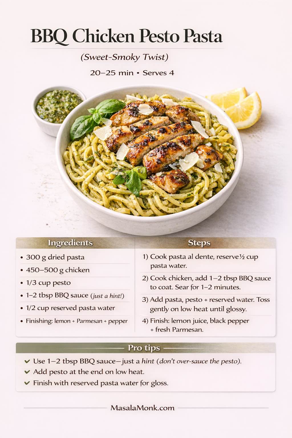 Chicken Pesto Pasta Recipe (Easy + Creamy + One-Pot + Baked) | Masala Monk