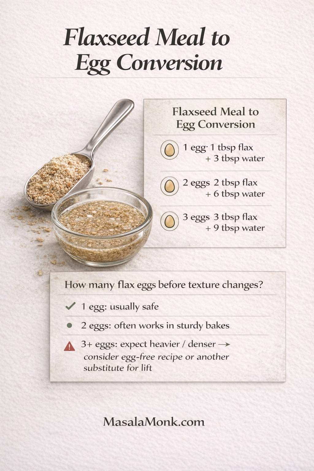 How to Make a Flax Egg (Recipe & Ratio for Vegan Baking) - Masala Monk