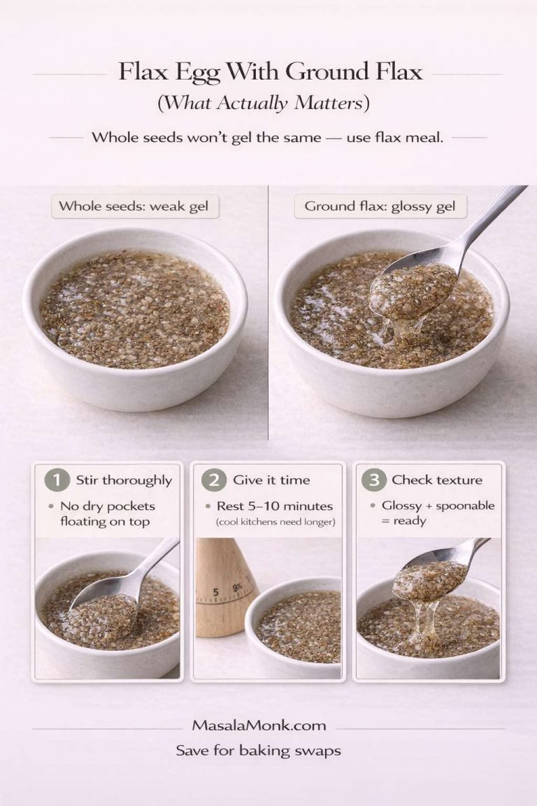 How to Make a Flax Egg (Recipe & Ratio for Vegan Baking) - Masala Monk