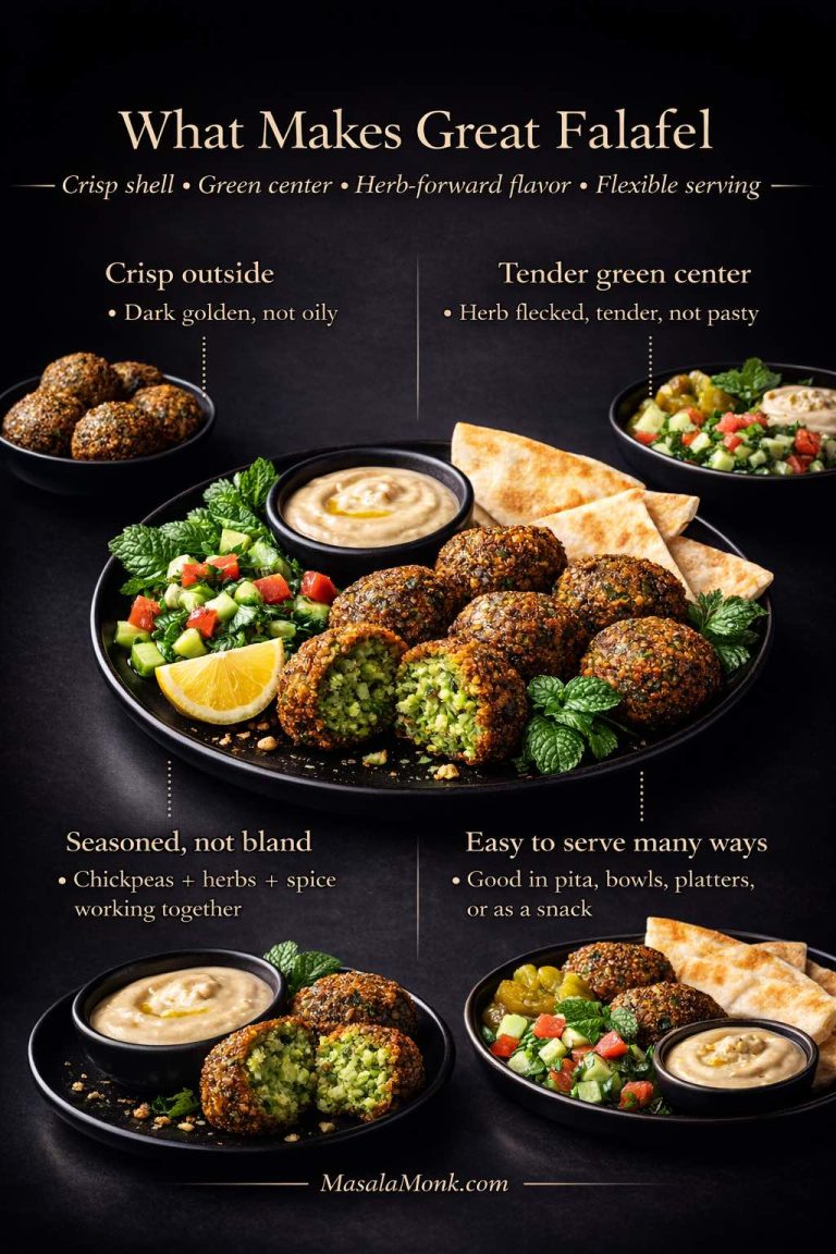 Falafel Recipe: Crispy Homemade, Air Fryer, Baked Guide | Masala Monk