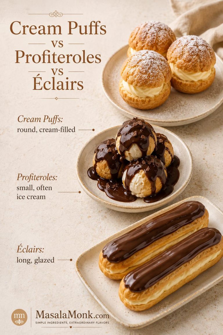 Cream Puff Recipe with Choux Pastry and Cream Filling | Masala Monk